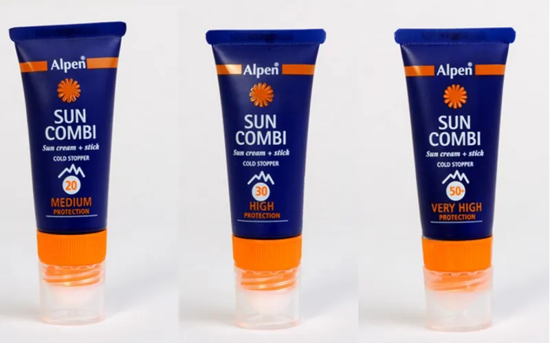Alpen Suncream Lip balm Combi Ski Suncream