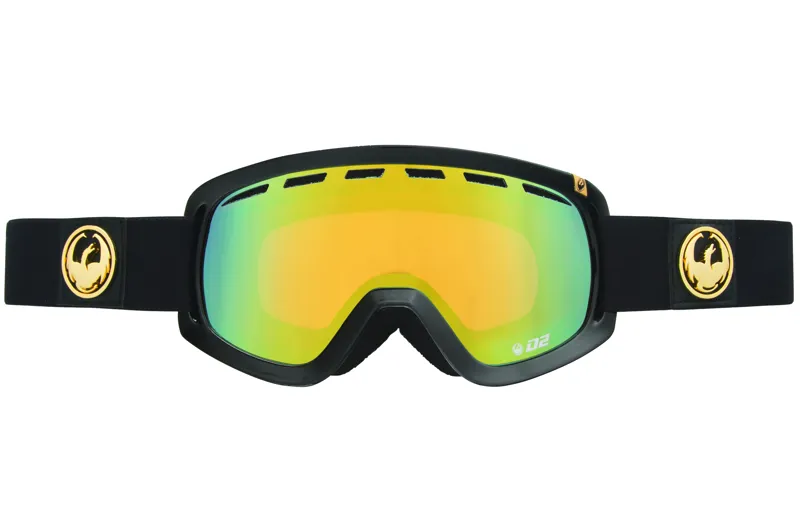 Dragon D2 Goggles Jet/Gold Ion Lens with Spare Amber Lens