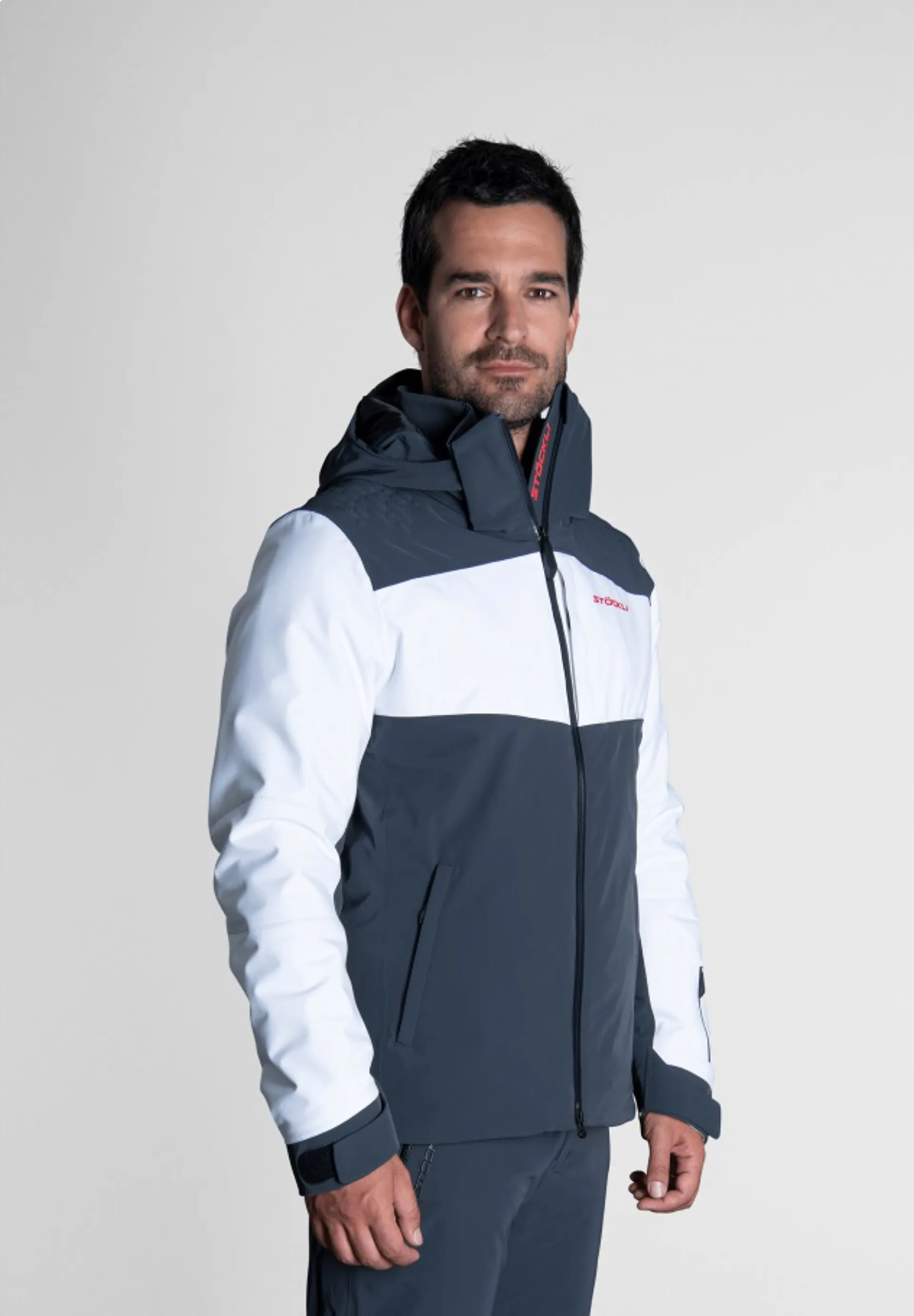 2021 Stockli Race Mens Ski Jacket Antra/White