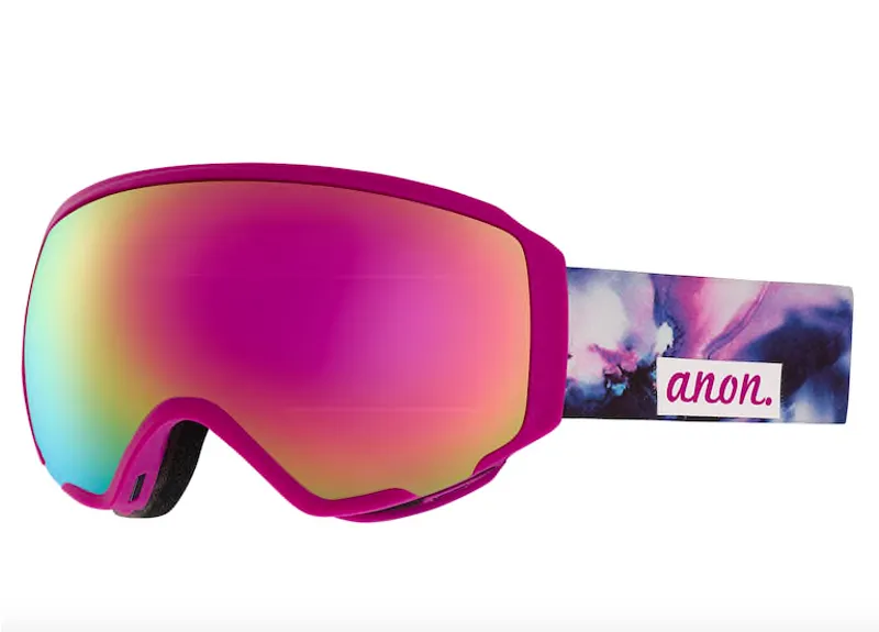 Anon WM1 Ladies Snow Goggles Watercolor / Sonar Pink with Spare Lens